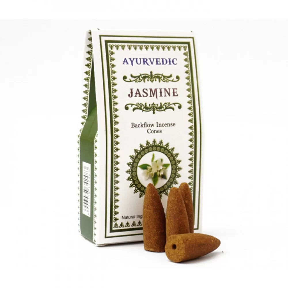 Jasmine Ayurvedic Backflow Incense Cones | Mystical and Magical