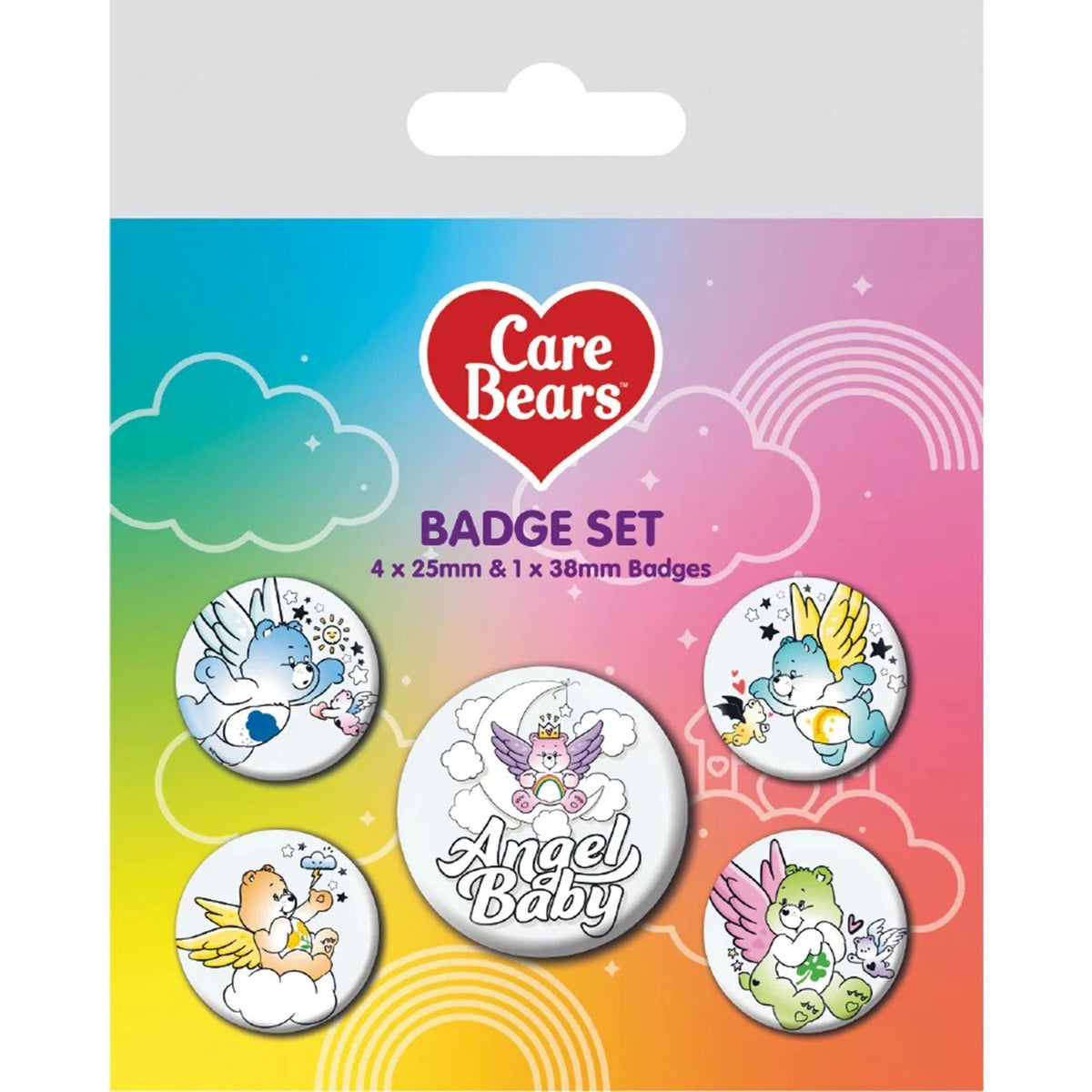 Care Bears Angel Baby 5 Badges Pin Badge Pack | Mystical and Magical